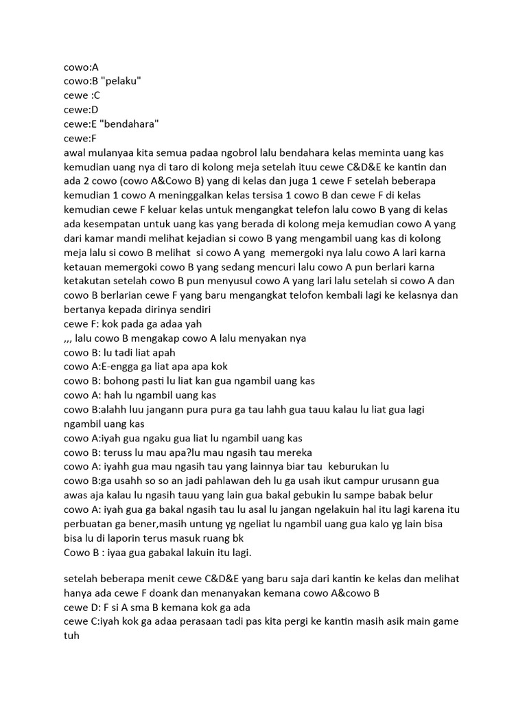 Dialog Drama | PDF | Fiksi Misteri, Thriller, & Kejahatan