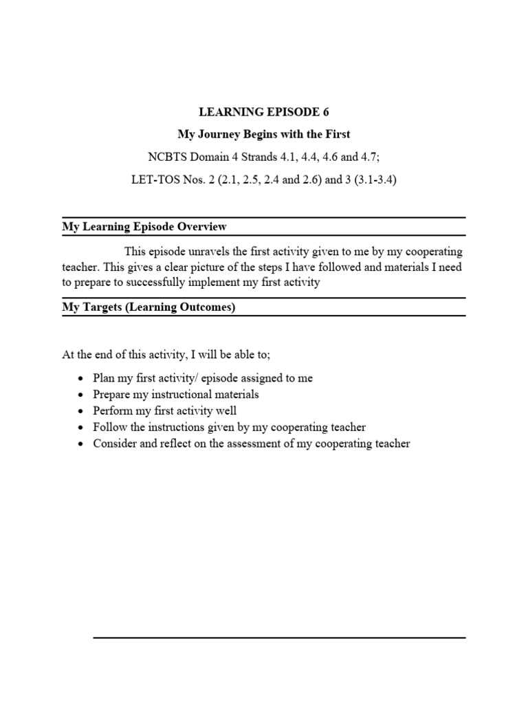 Learning Episode 3 | PDF | Learning | Pedagogy