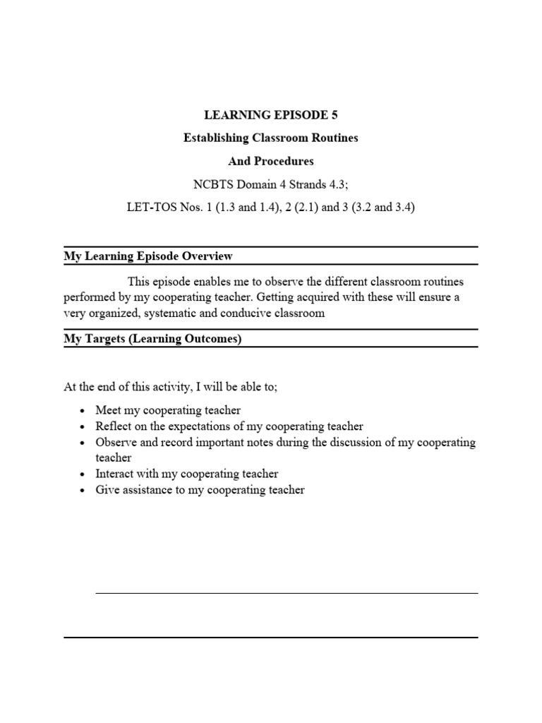 Learning Episode 5 | PDF | Learning | Teachers