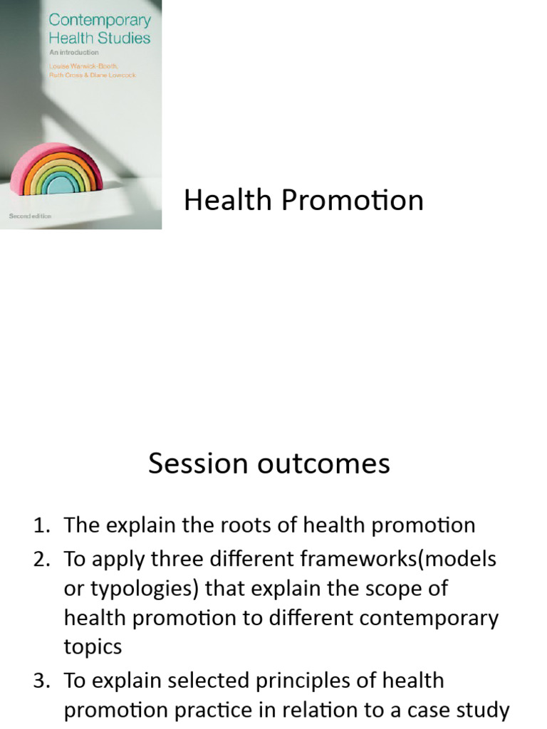 Health Promotion for Practitioners | PDF | Health Promotion | Empowerment