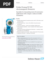 Proline Promag P 300 Flowmeter Specs | PDF | Flow Measurement | Metrology