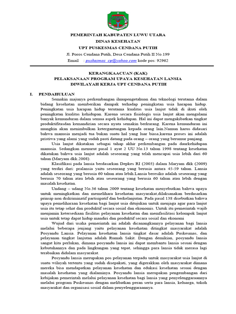 Kak 2023 Lansia | PDF