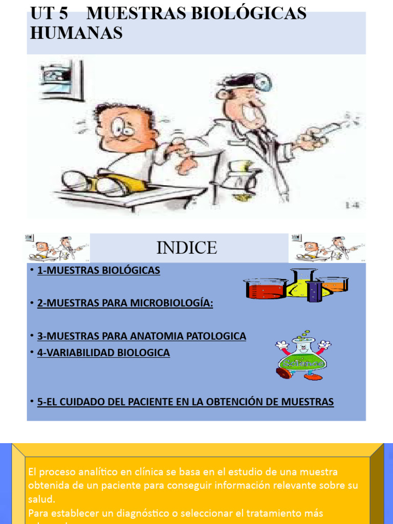Ut 5 Las Muestras Biológicas | PDF | Biopsia | Especialidades Medicas