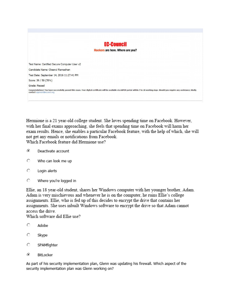Exam Cscu V2 | PDF | Cloud Computing | Malware