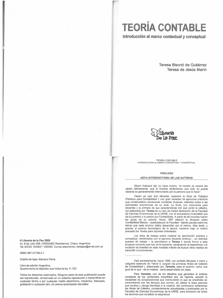 TEORIA CONTABLE Libro | PDF