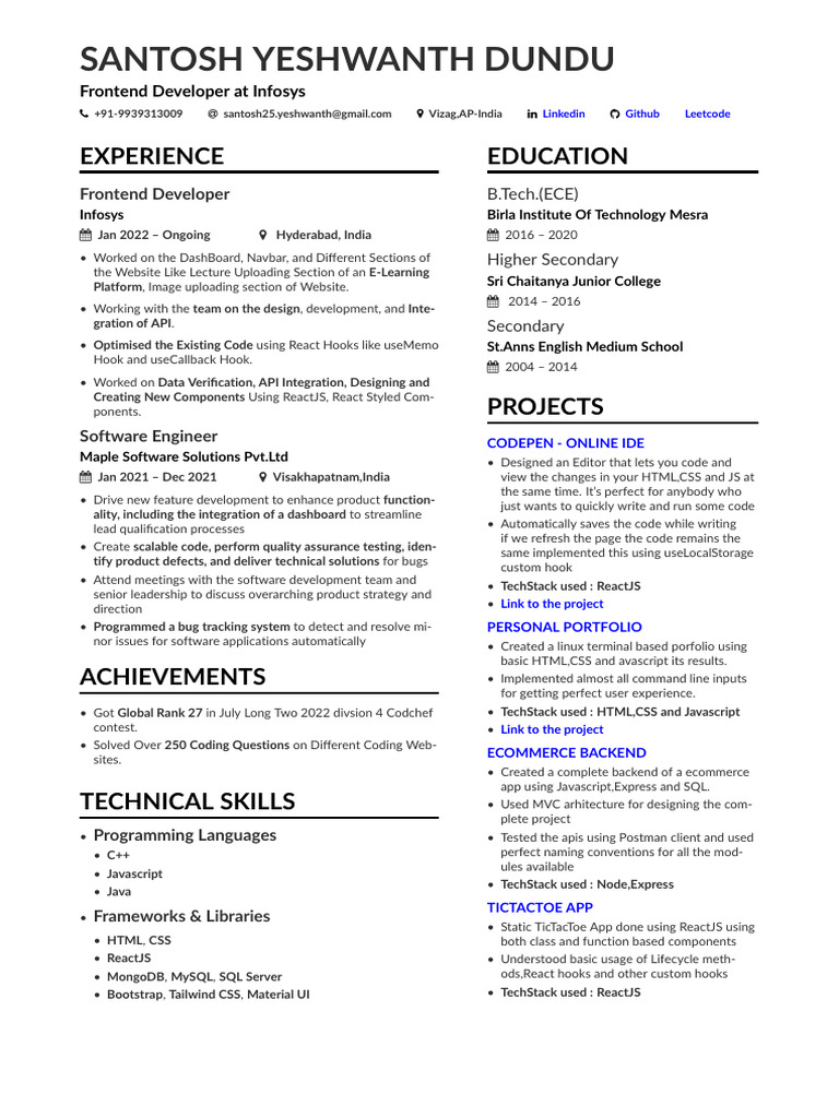 Dundu Santosh Yeshwanth Res | Download Free PDF | Java Script | Software Development