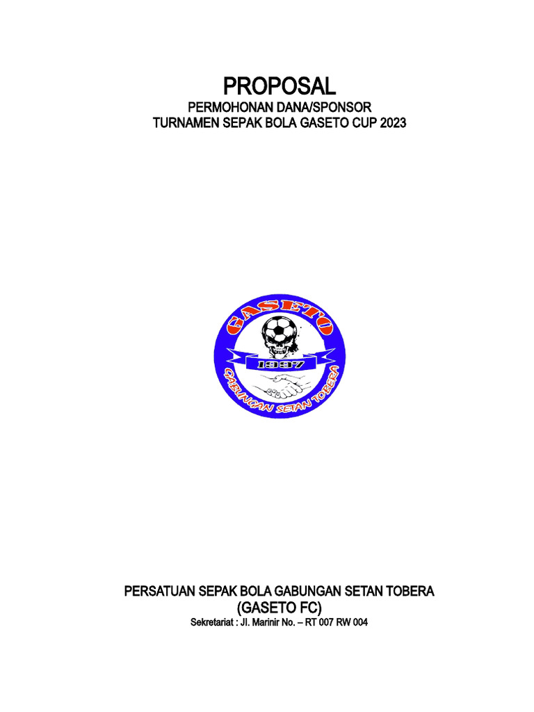 Proposal Gaseto Cup | PDF