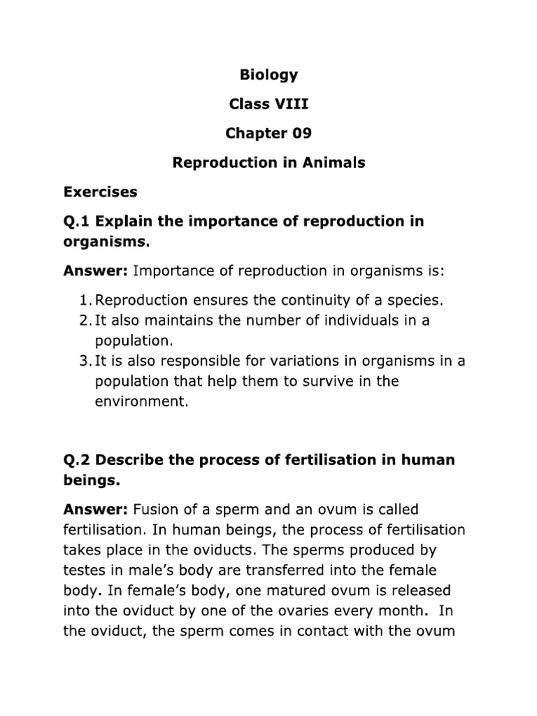 Reproduction in Animals | PDF