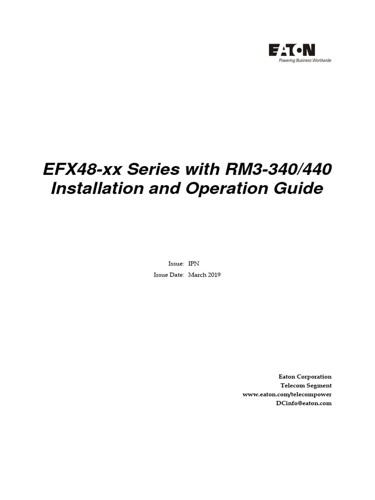 A EFX48-xx Series Installation and Operation Guide | PDF | Alternating ...