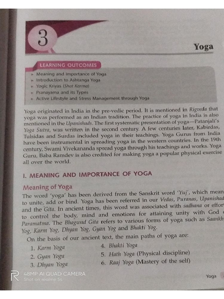 chapter 3 Yoga | PDF