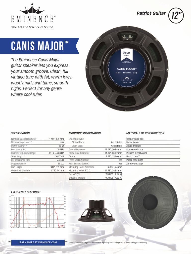 Canis Major | PDF | Loudspeaker | Electrical Engineering