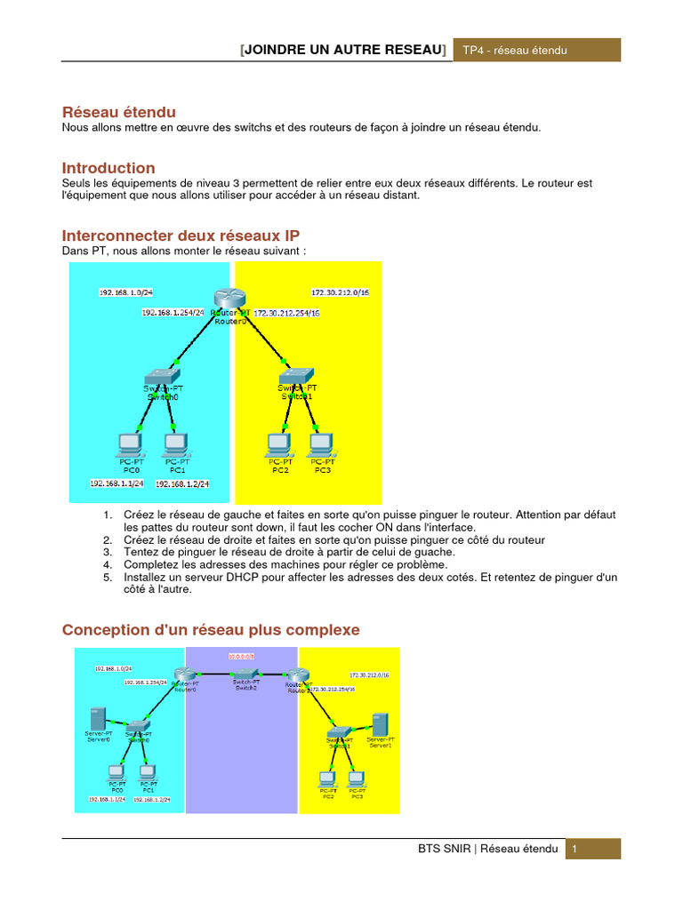 TP2 - Simulation Dun Réseau Étendu | PDF | Routeur | Adresse IP