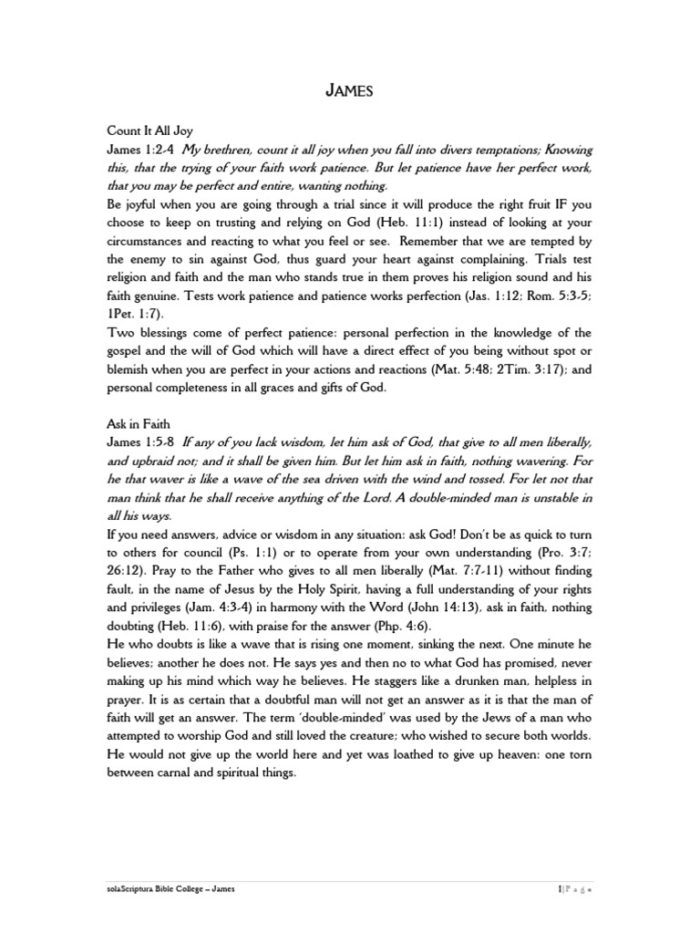 James | PDF | Jesus | Faith