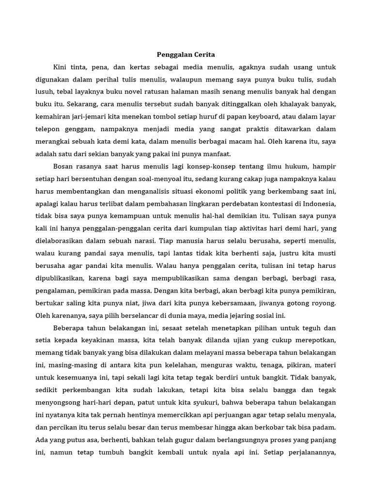 Penggalan Cerita | PDF | Ilmu Sosial