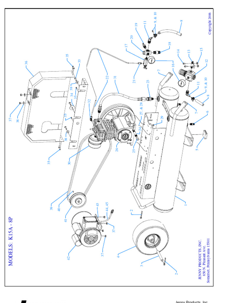 Emglo Air Compressor K15A-8P-CRC | PDF | Pump | Valve
