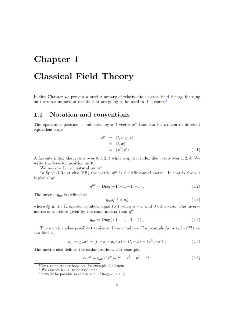QFT Lecture 1 | PDF | Hamiltonian Mechanics | Noether's Theorem