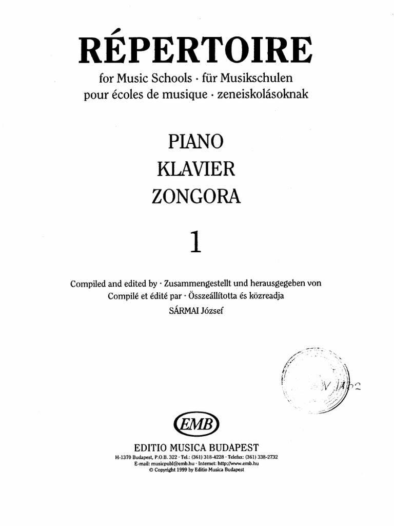 Répertoire - Zongora 1 | PDF