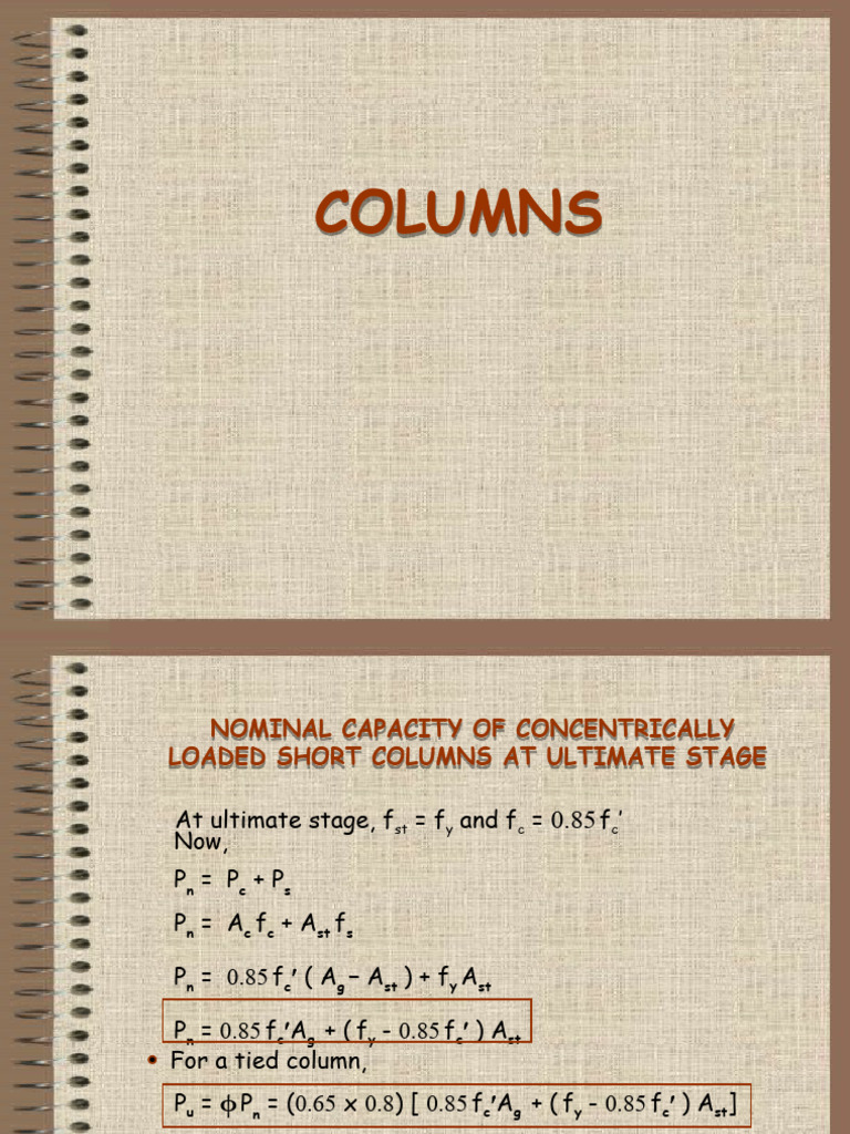 Columns Lecture 2 | PDF | Civil Engineering