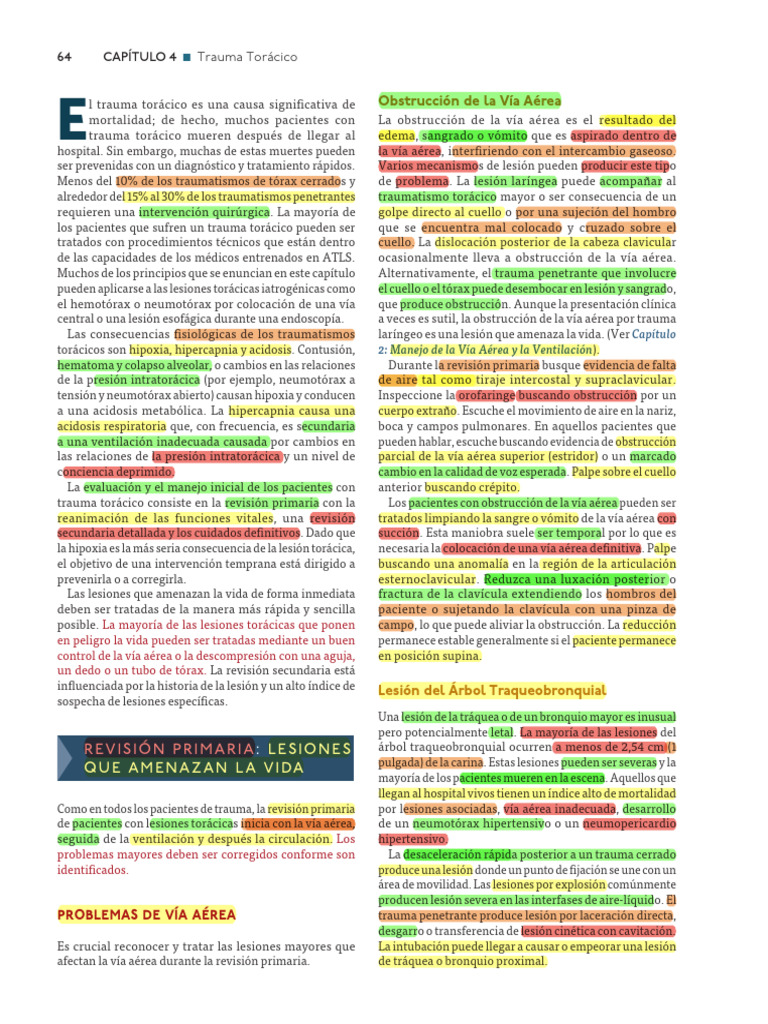 Manejo del Tórax Inestable en Trauma | PDF | Reanimación cardiopulmonar ...