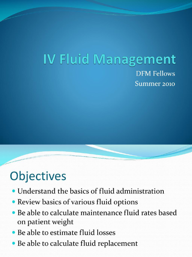 Iv Fluids | PDF