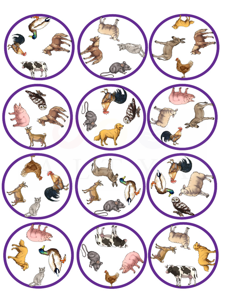 Animals Farm Animals Dobble | PDF
