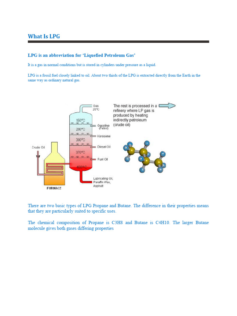 What Is LPG | PDF | Liquefied Petroleum Gas | Propane