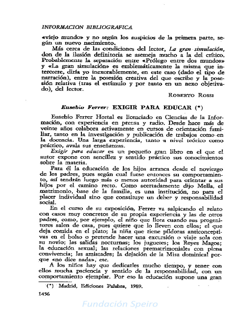 Eusebio Ferrer Exigir para Educar | PDF