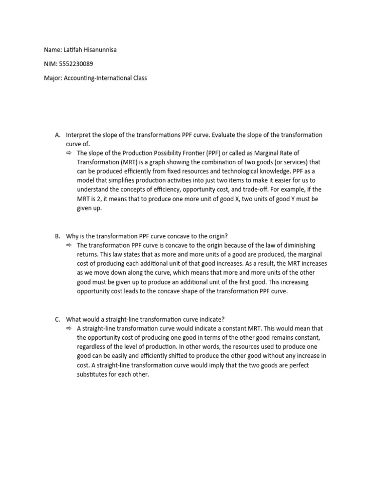 Latifah Hisanunnisa - Assignment 2 - Introduction of Economics | PDF Latifah Hisanunnisa - Assignment 2 - Introduction of Economics | PDF