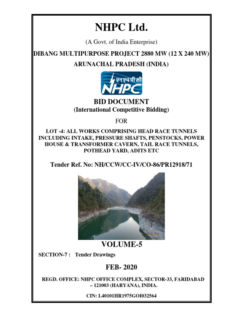 Dibang Multipurpose Project Bid Document | PDF | Hydroelectricity ...