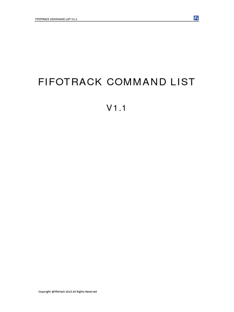 Fifotrack Command List V1.1 | PDF | General Packet Radio Service | Transmission Control Protocol