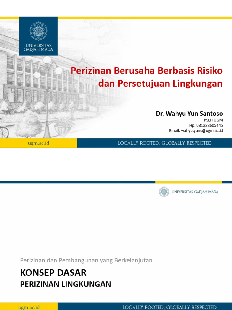 Pengantar Keterkaitan Antara AMDAL UKL-UPL Dengan Sistem Perizinan, PUU Sektor Dan Daerah | PDF