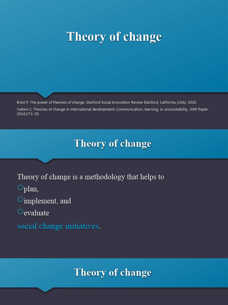 Theory of Change | PDF | Karier & Perkembangan | Pengembangan Diri