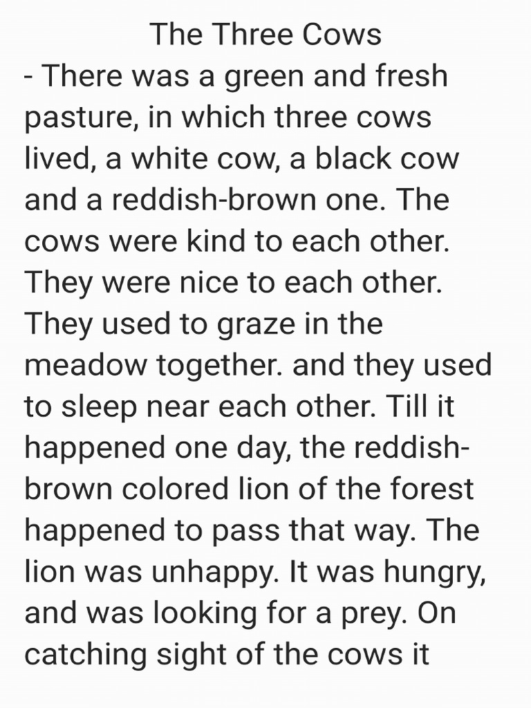 The Three Cows | PDF