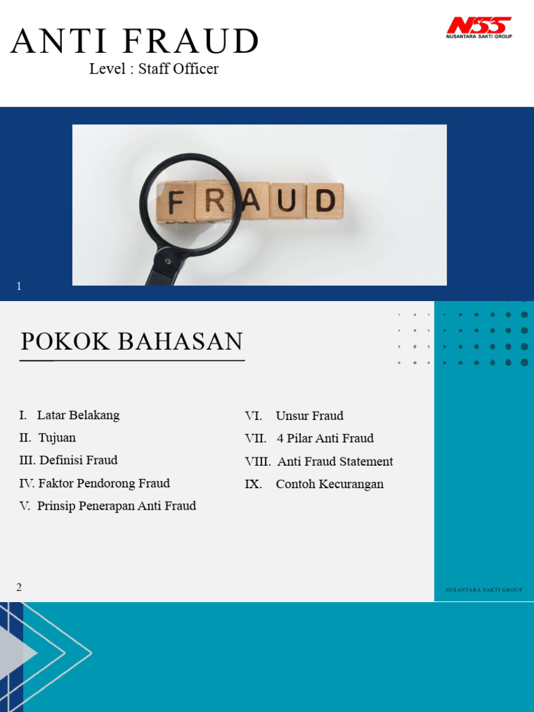 Anti Fraud - Staff Officer | PDF