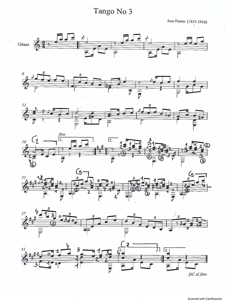 Tango n.3 José Ferrer | PDF
