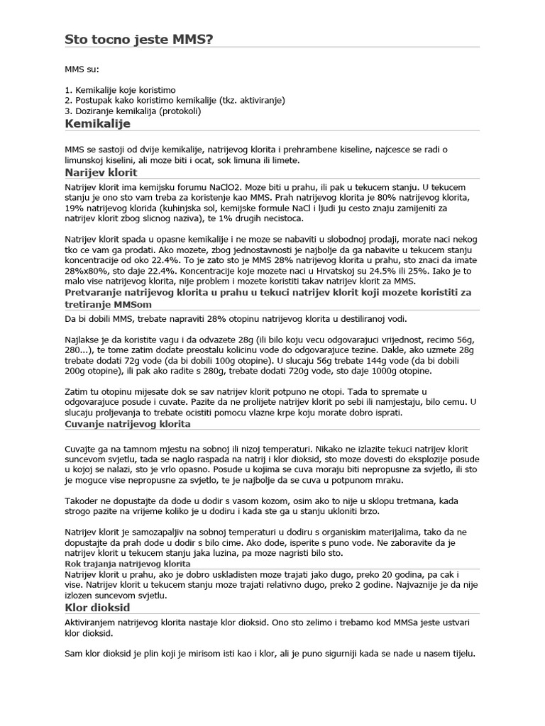 Sto Tocno Jeste MMS | PDF