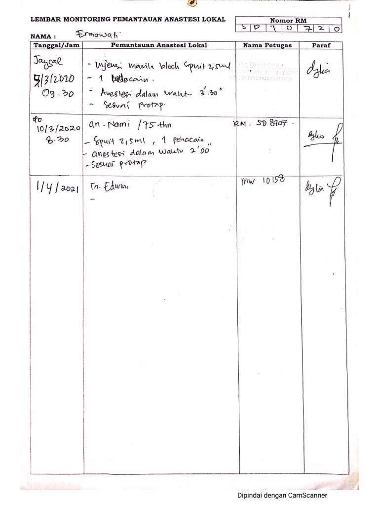 Contoh Form Monitoring | PDF