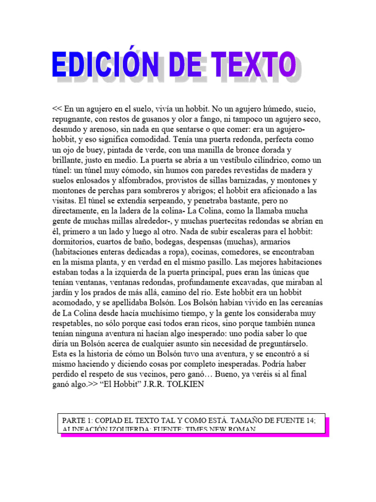 EDICION DE TEXTO 1 | PDF