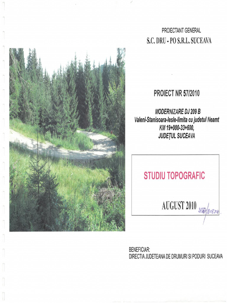 Studiu Topografic Partea Desenata 1 | PDF