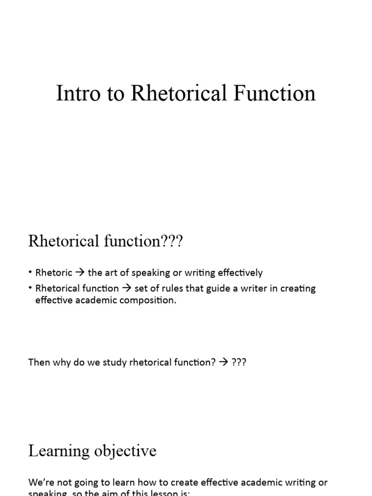 Intro To Rhetorical Function | PDF | Gastrointestinal Tract | Digestion