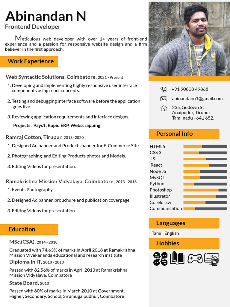 Abinandan CV | PDF | Computing | Software Development