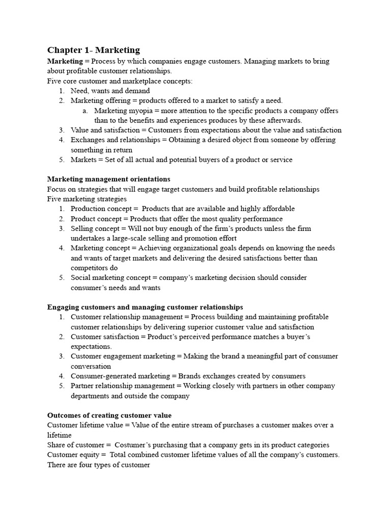 Marketing Summary-2 | PDF | Marketing | Brand