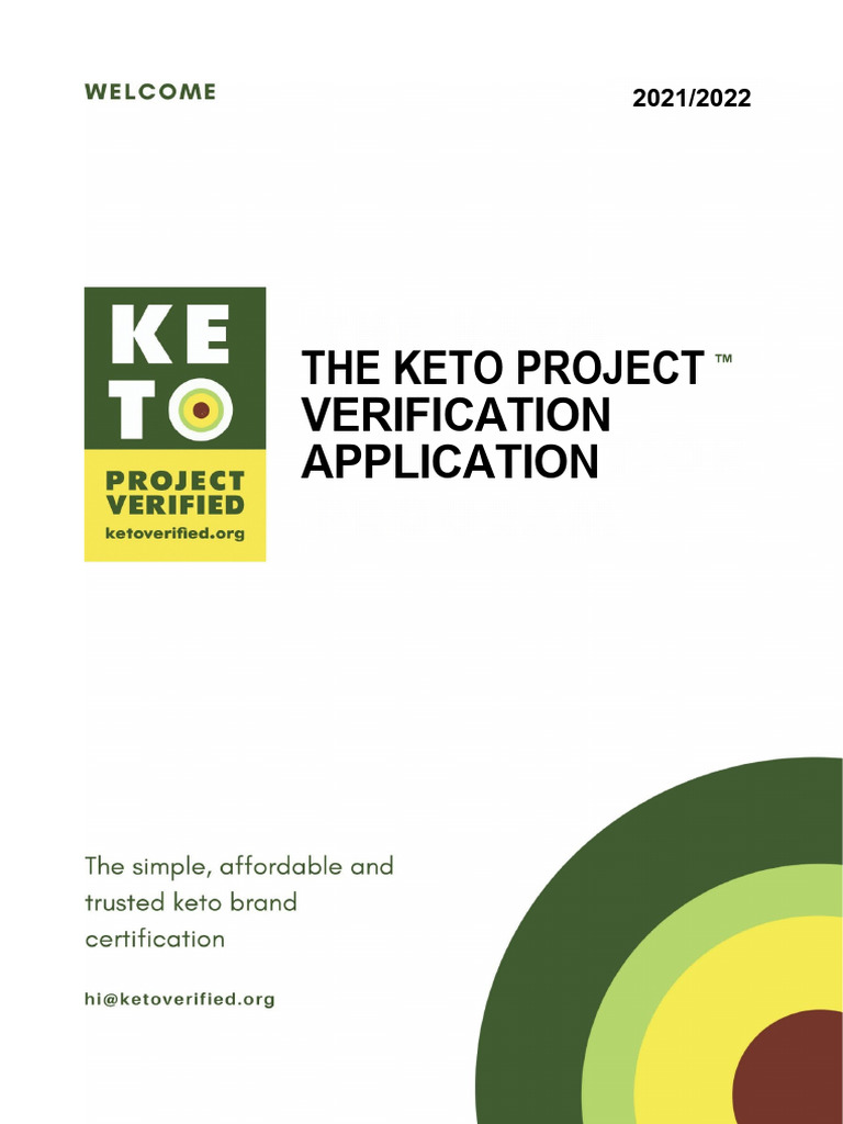 The Keto Project Verification Application | PDF | Chocolate | Sugar ...