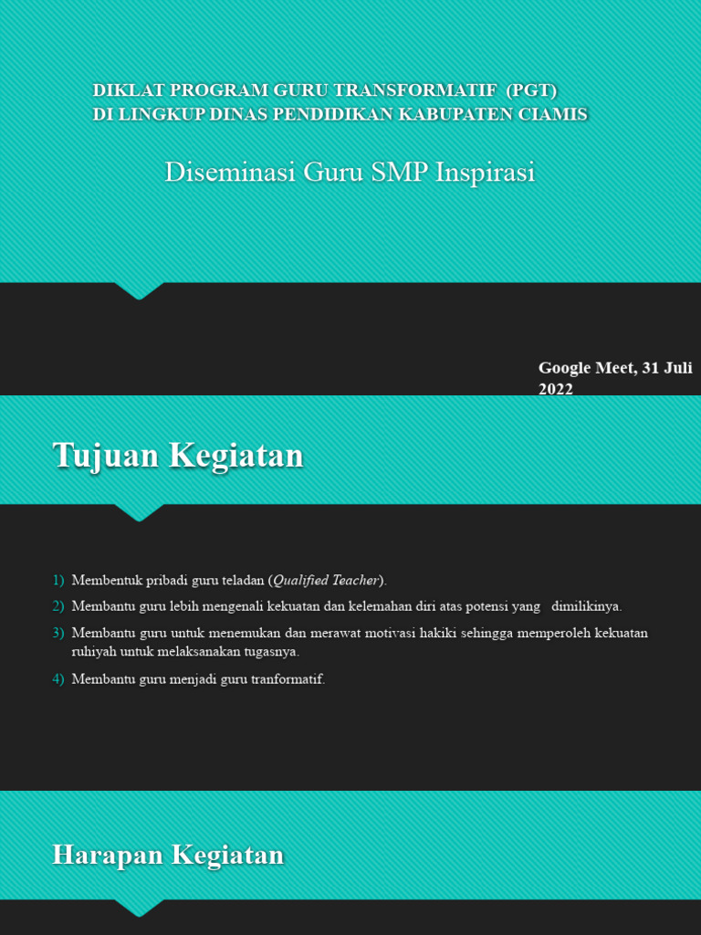 Diseminasi Diklat PGT | PDF