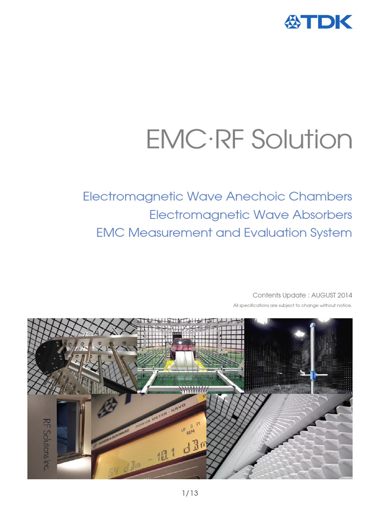 TDK-Chambers Absorbers System Catalog E9f1 | PDF | Antenna (Radio ...