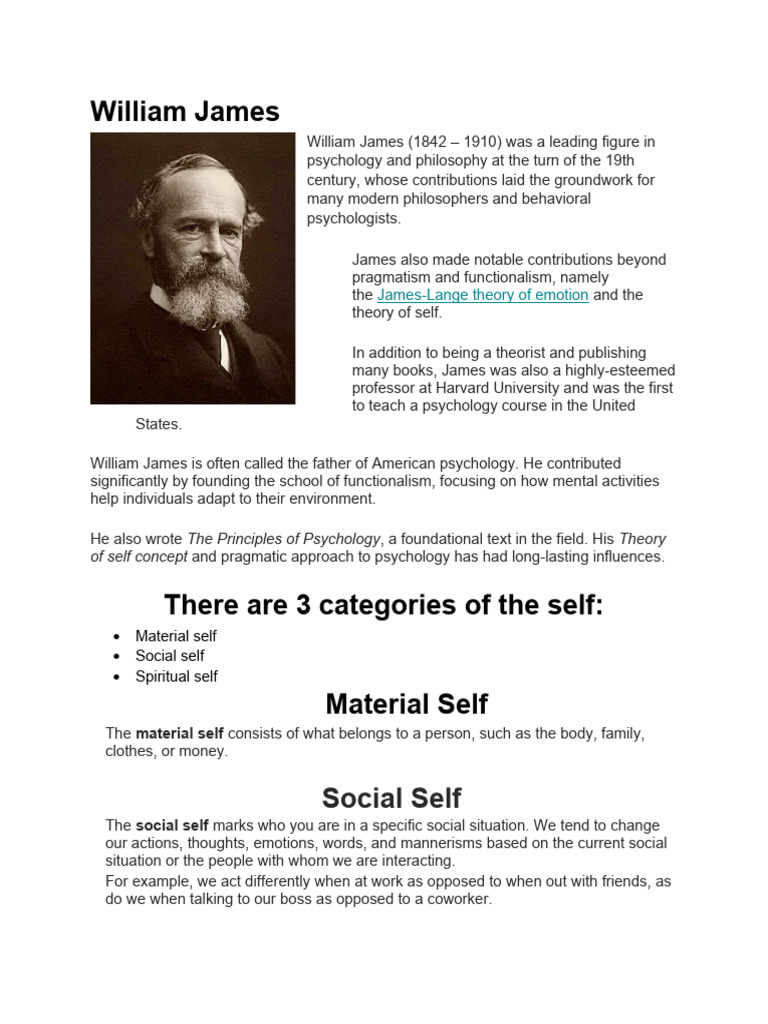 William James | PDF | William James | Psychology