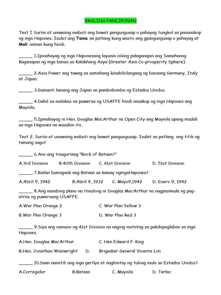 Summative Test No 3 Quarter 2 | PDF