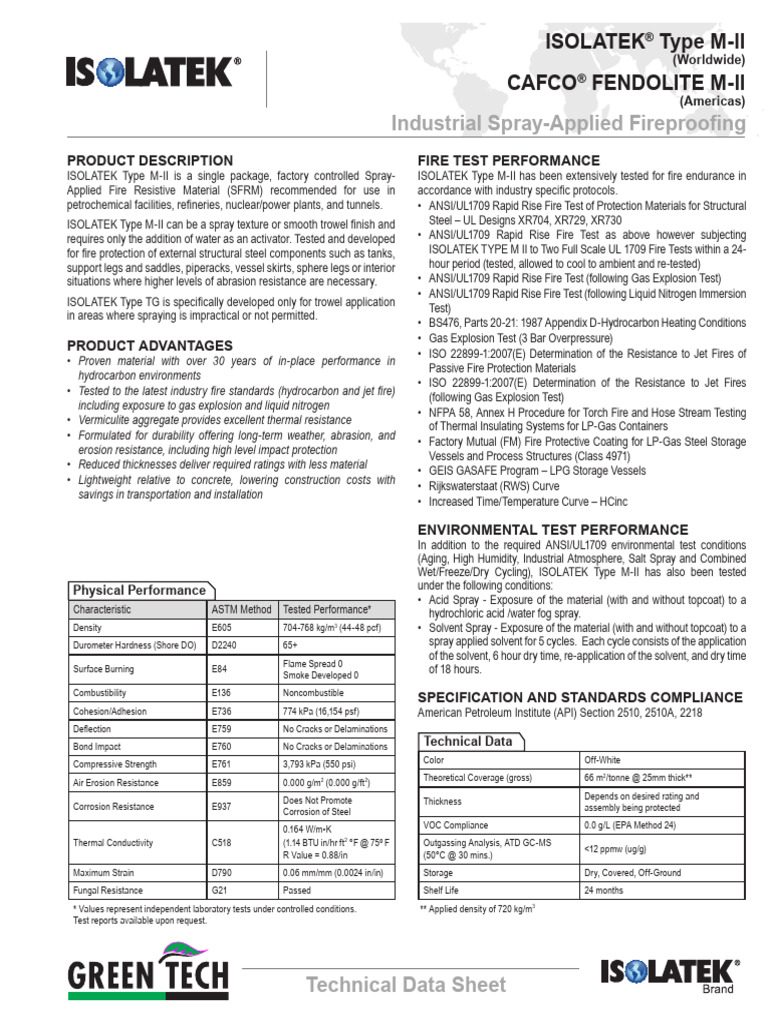 GREENTECH - ISOLATEK Type M-II - TDS | PDF | Liquefied Petroleum Gas ...