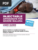 ARTESUNATE Injectable - MSF Medical Guidelines | PDF | Dose ...