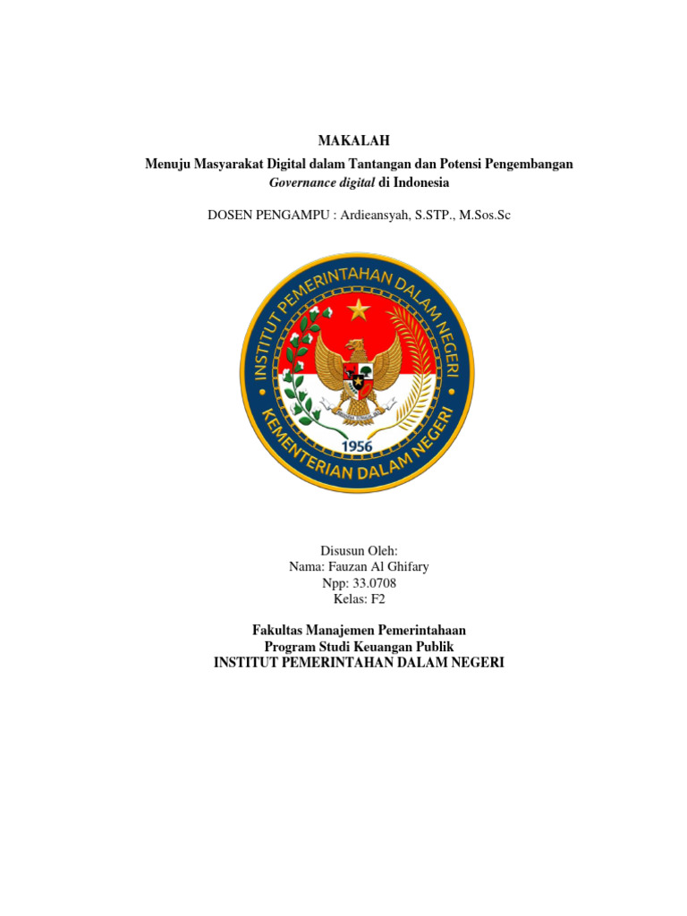 Menuju Masyarakat Digital Dalam Tantangan Dan Potensi Pengembangan